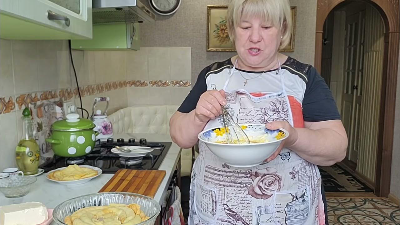 Мясной пирог из блинчиков - YouTube
