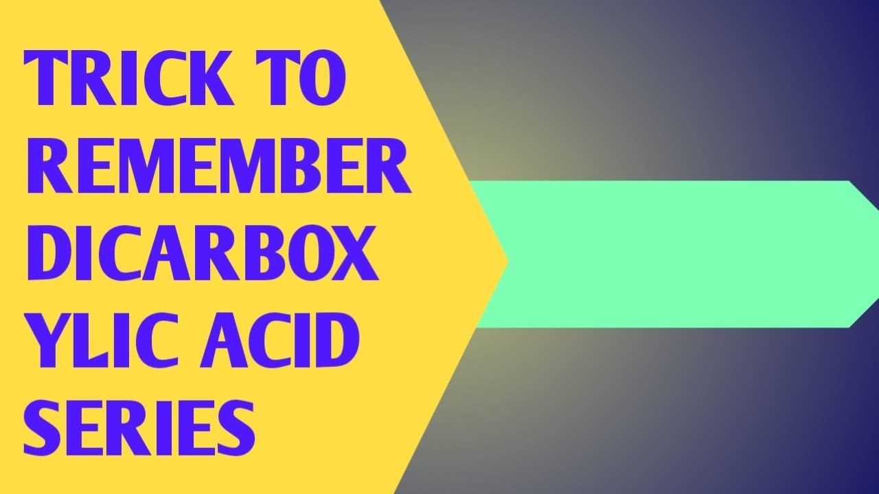 Trick to remember common names of dicarboxylic acids - YouTube