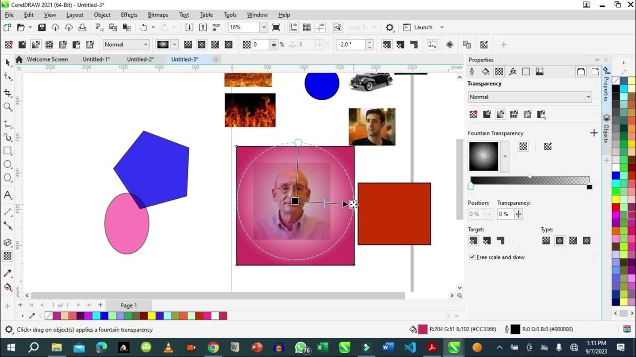 Lesson 17 CorelDraw Transparency tool - YouTube