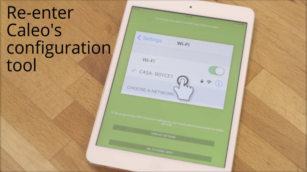 Caleo Configuration for IOS devices - YouTube