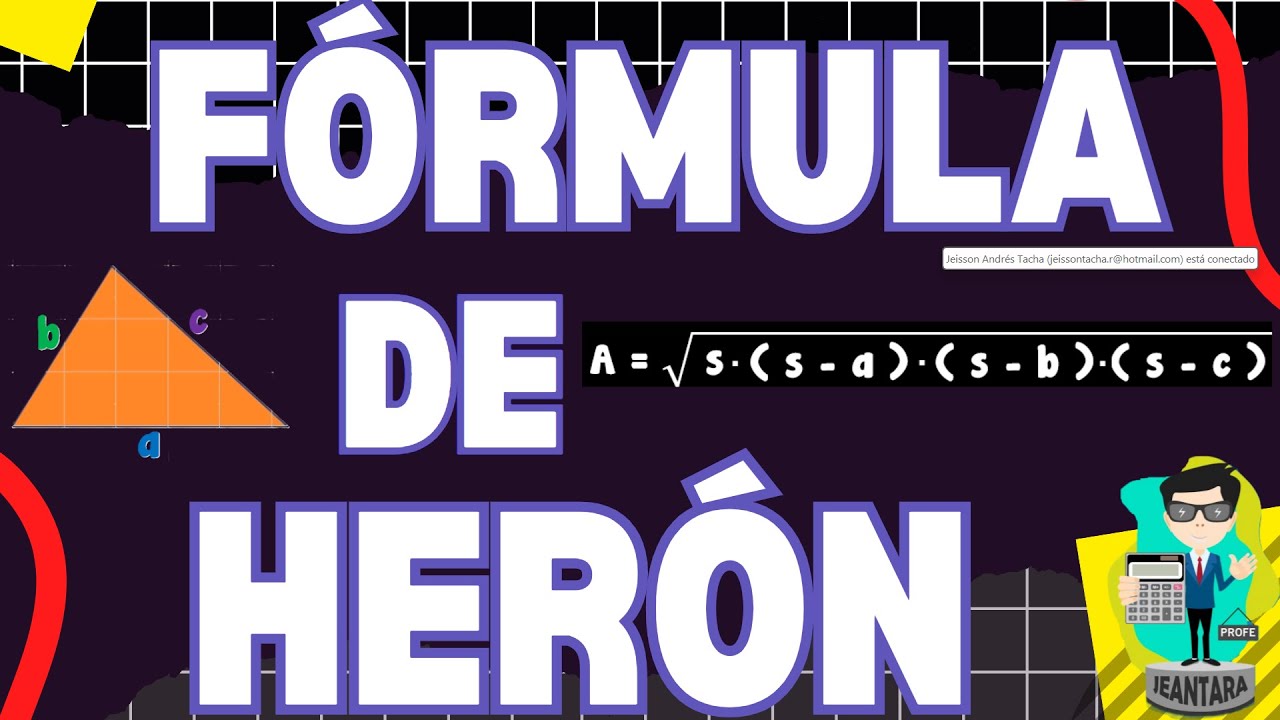 FÓRMULA DE HERÓN (CÁLCULO DEL ÁREA DE TRIÁNGULOS) (CON EJEMPLOS) - YouTube