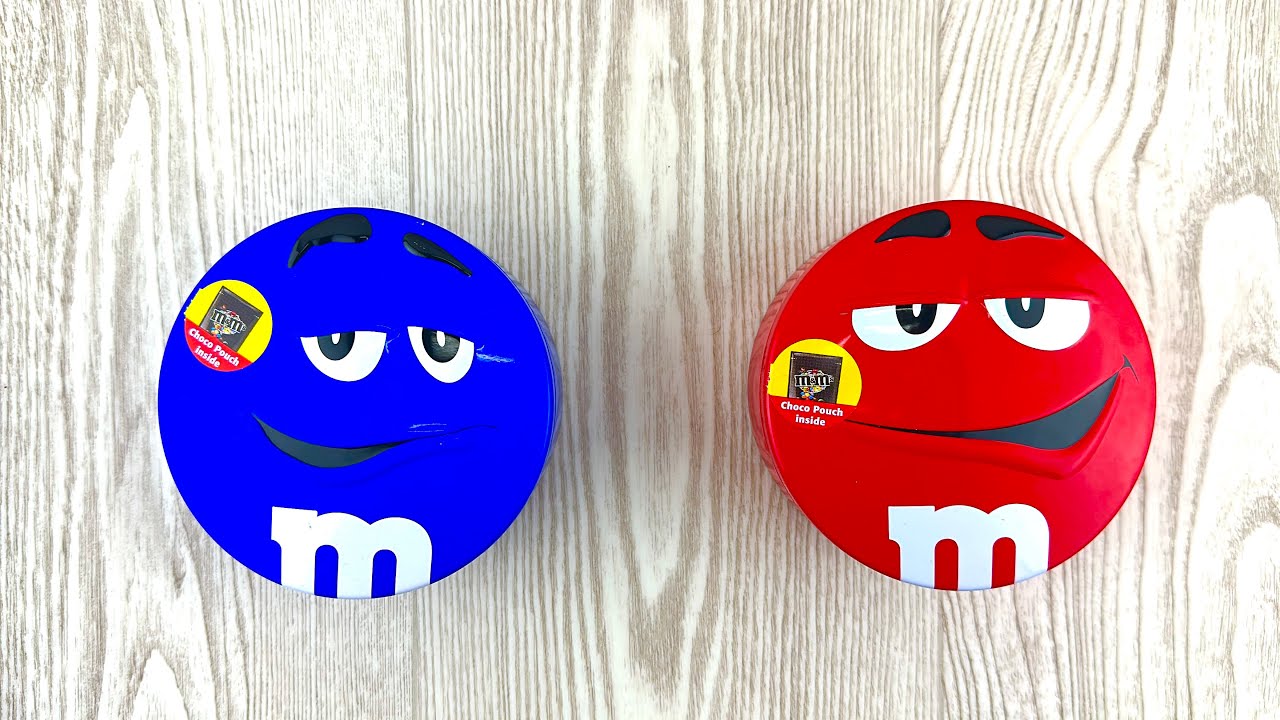 Blue M&M vs Red M&M – Funny Candy Tin Battle! - YouTube