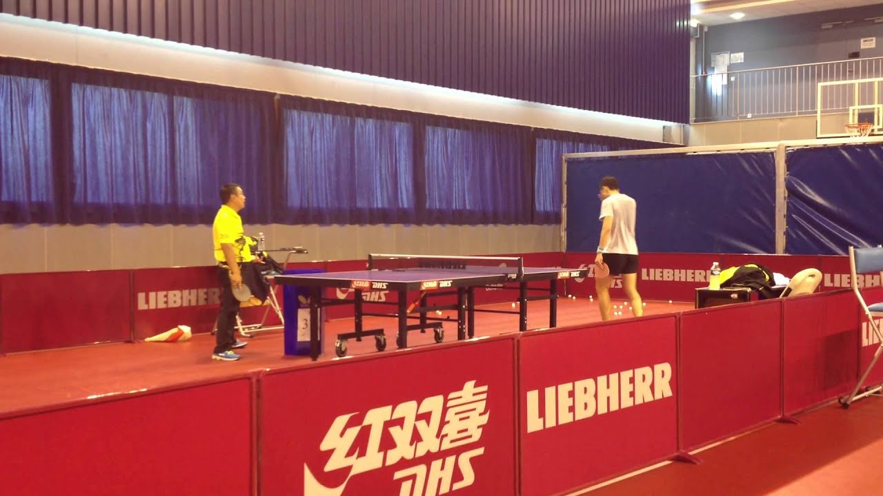 STIGA Legend Liu Guoliang doing multiball practise with Xu Xin - YouTube