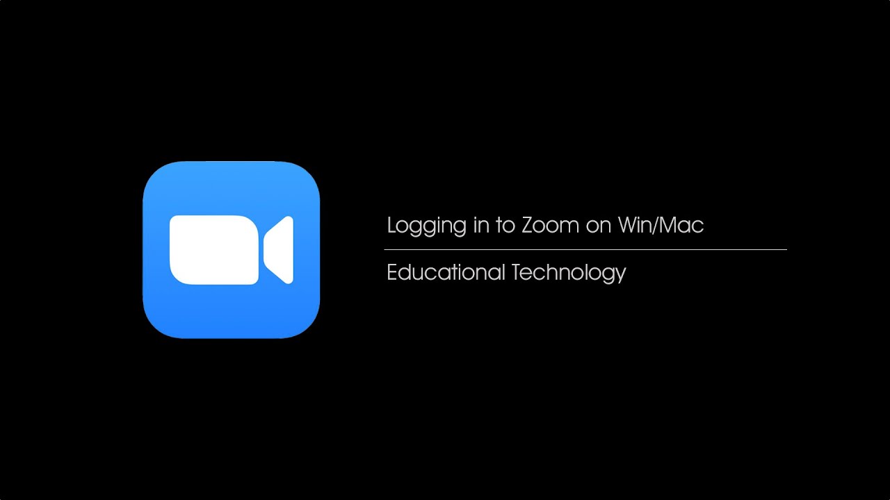 Zoom - Logging in on Windows or Mac - YouTube