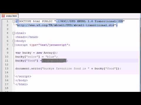Beginner JavaScript Tutorial -- 35 -- Associative Arrays - YouTube