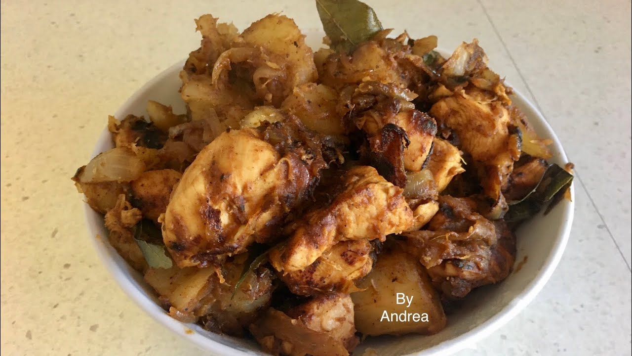 Tapioca And Chicken Dry Curry - YouTube