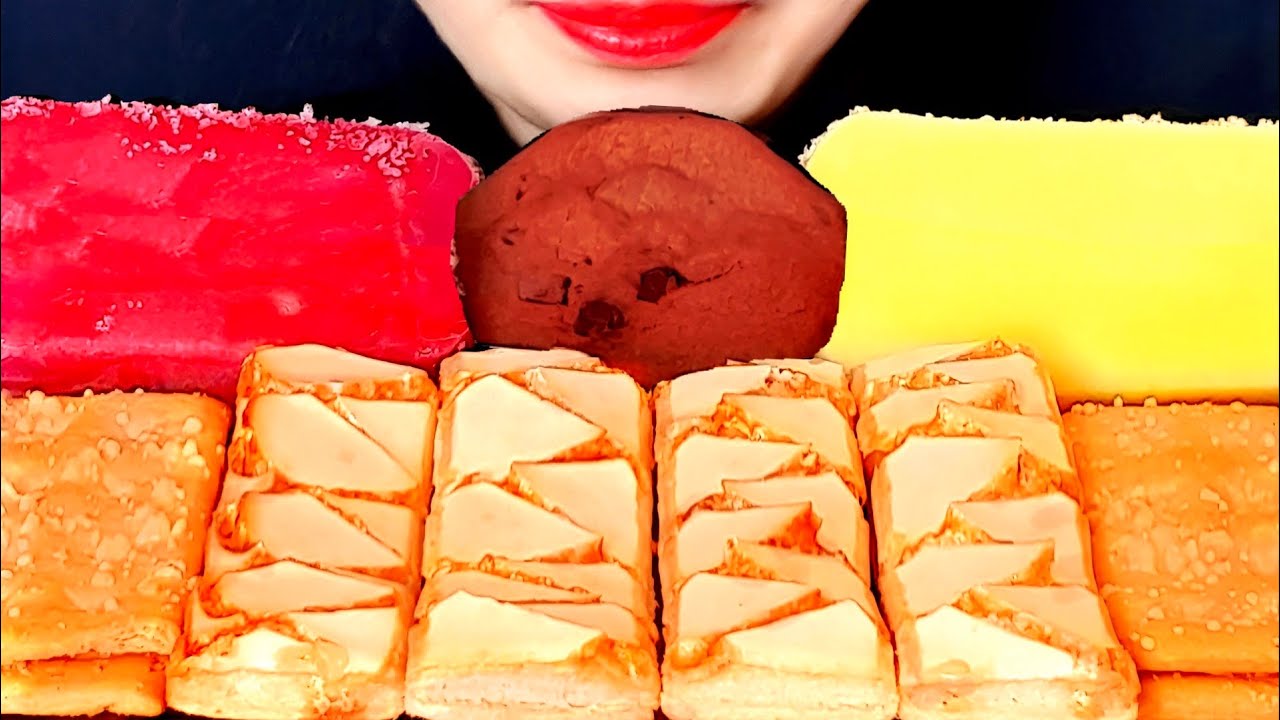 Eng Asmr Mukbangi Dessert Plum Mojito Ice Cream Puff Pastry Chocolate