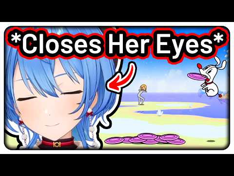 Suisei Tries to Clear This Stage of a Rhythm Game With Her Eyes Closed【Hololive】