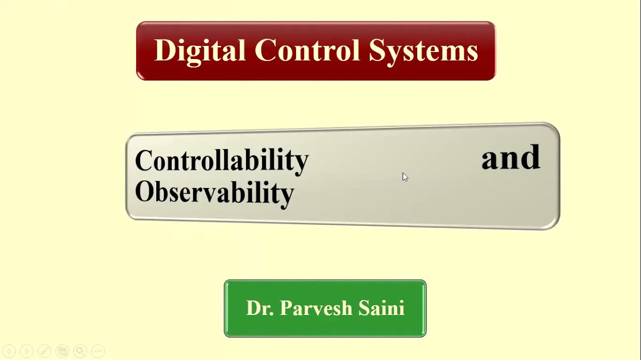 Unit 3 || Controllability and Observability || Digital Control Systems - YouTube