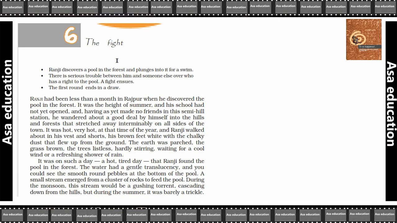 Ch 6.1 The Fight (English - It So Happened, Grade 8, CBSE) Easy ...