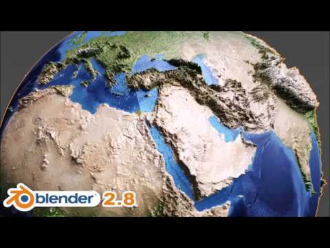 Create a 3D Topographical Earth in Blender 2.8 - YouTube