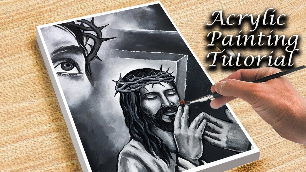 Way Of Cross Easy Acrylic Painting For beginners | Good Friday special ...