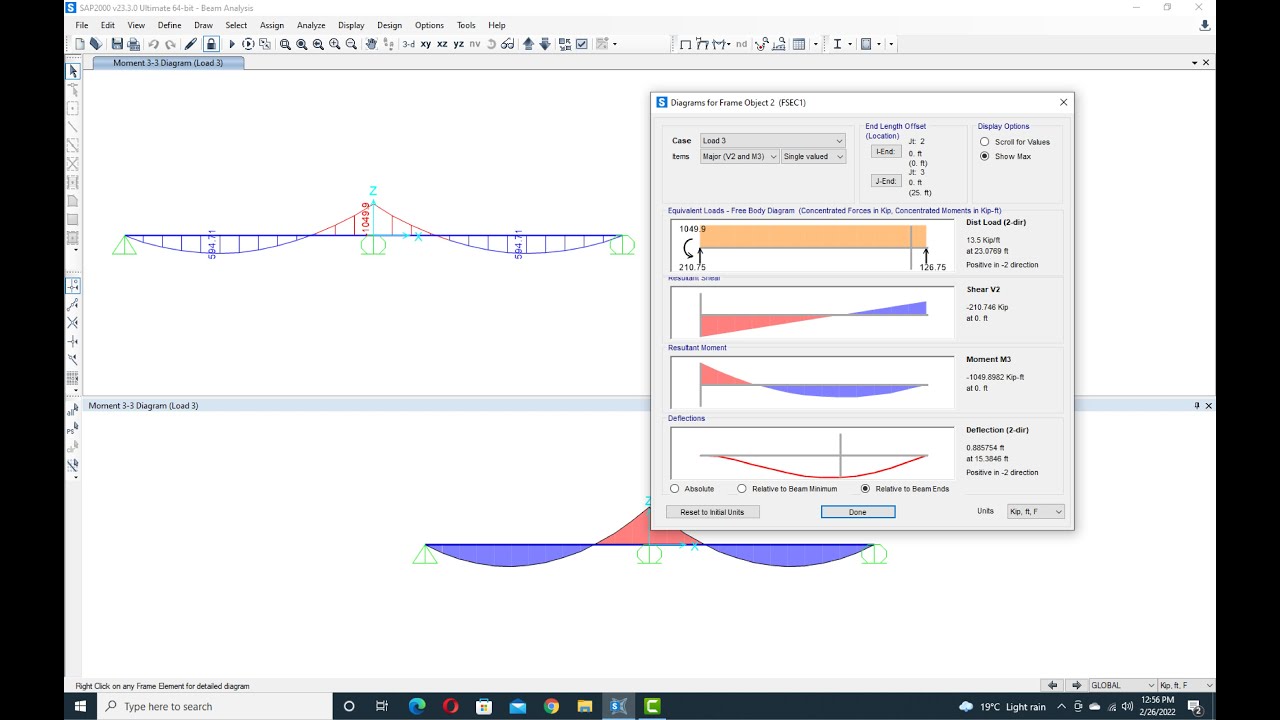 Beam Analysis in SAP2000 - YouTube