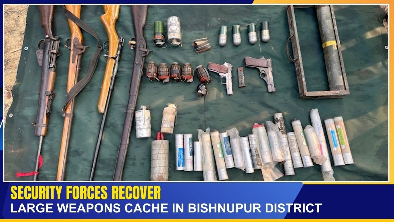 SECURITY FORCES RECOVER LARGE WEAPONS CACHE IN BISHNUPUR DISTRICT | 07 ...