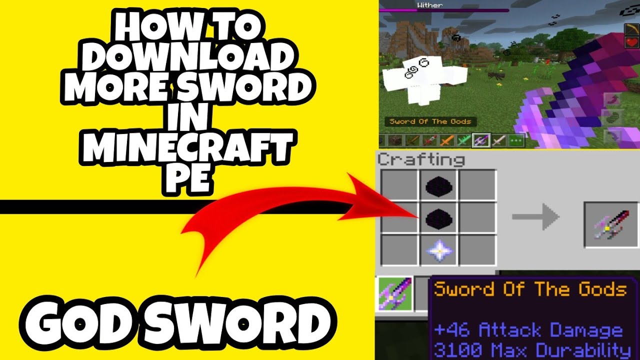 more sword in Minecraft pocket edition | God sword in Minecraft PE ...