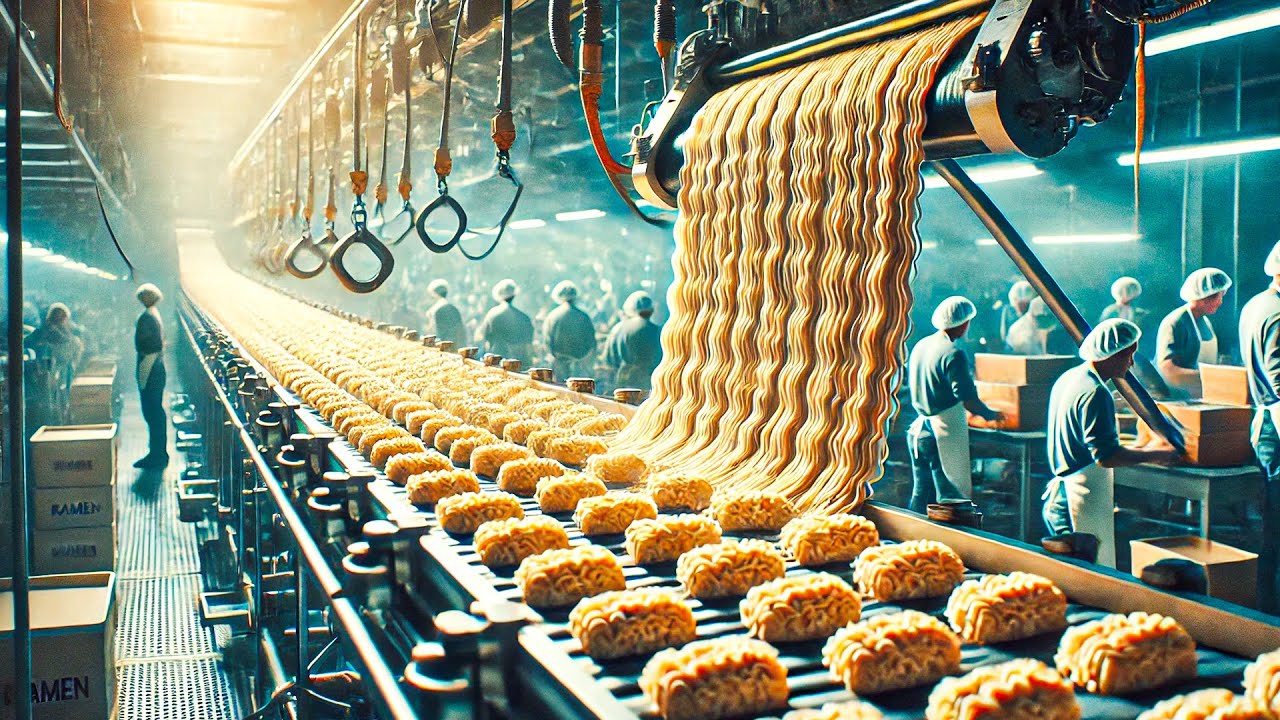 How Ramen Noodles Are Made In The Factory | Ramen Noodle Mega Factory ...
