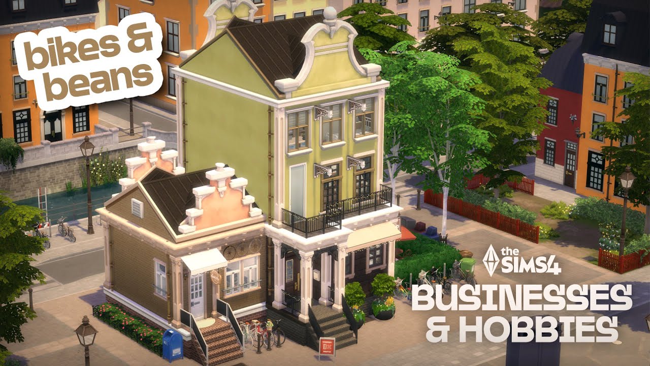 Bikes & Beans 🚲☕ || The Sims 4 Businesses & Hobbies Speed Build - YouTube