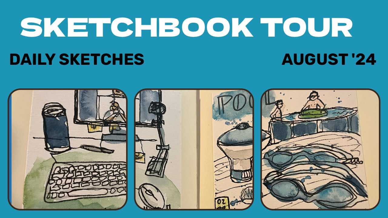 August Sketchbook Tour - YouTube