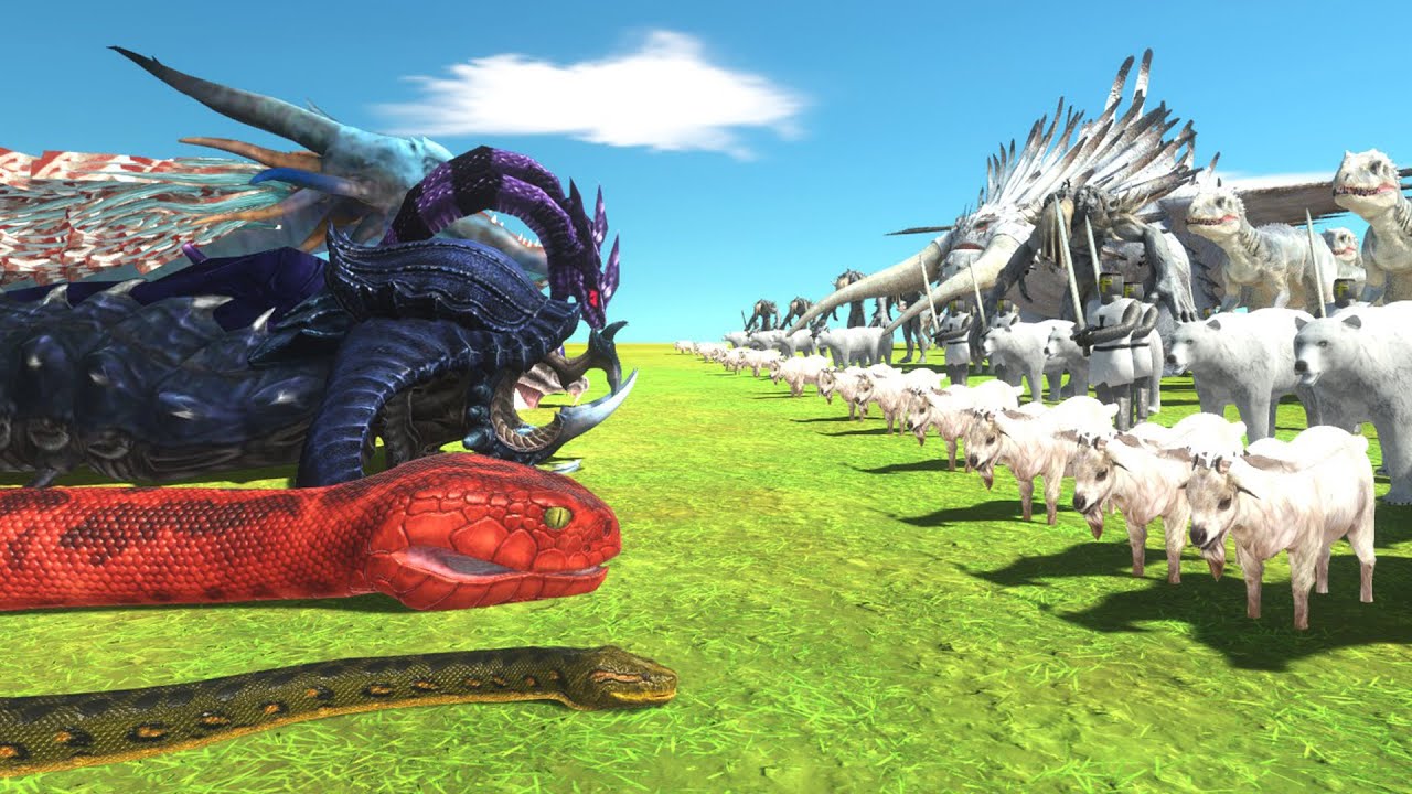 Snake War - Snake Family VS White Bewilderbeast - Animal Revolt Battle ...