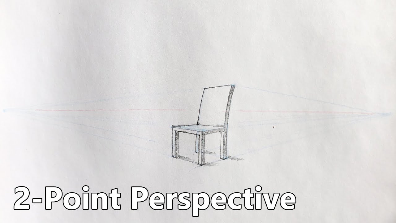 How to Draw a Chair using two point perspective 兩點透視畫椅子 - YouTube