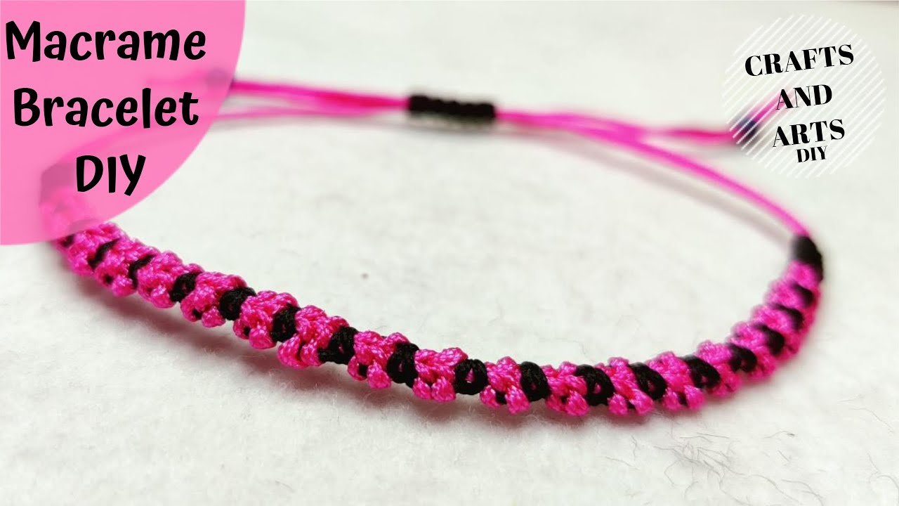 DIY macrame bracelet idea | Step by step tutorial | Σχέδιο για μακραμέ ...