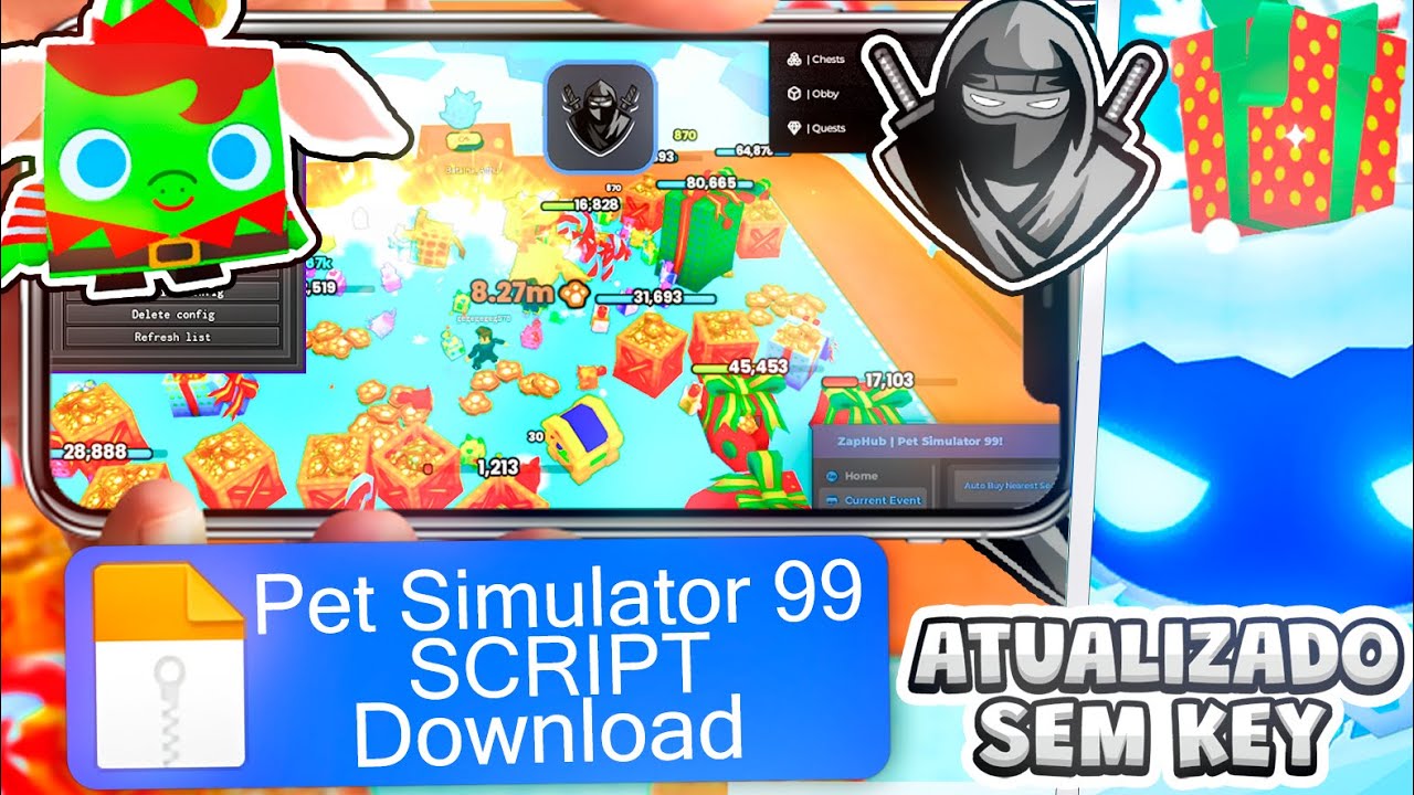 SCRIPT DE PET SIMULATOR 99 NA UPDATE E NATAL! DUPE PRESENTES E MAIS ...