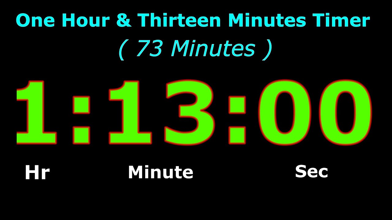 73 Minutes Timer, Digital Clock, 73 Minutes Alarm, 73 Minutes Stopwatch ...