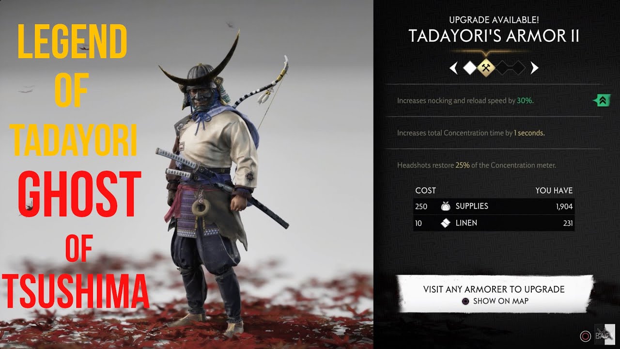 The legend of Tadayori's armor, Ghost of Tsushima - YouTube