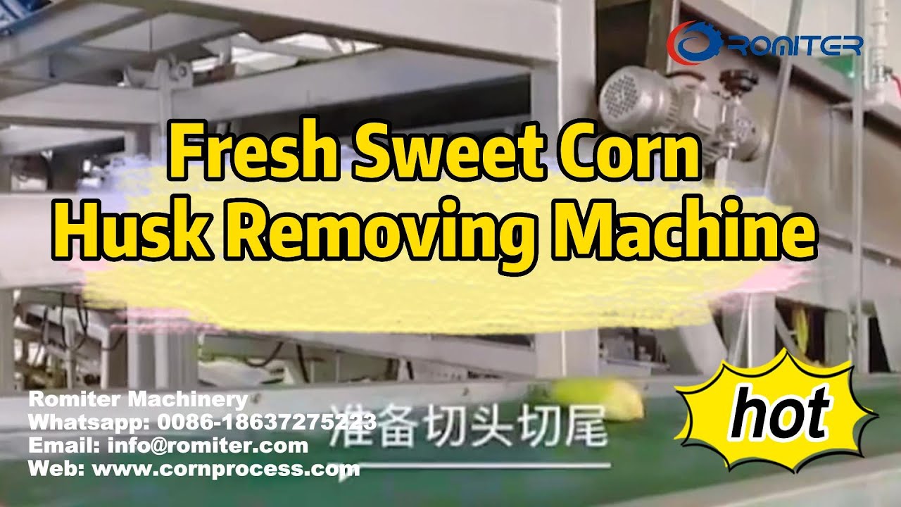 Fresh Sweet Corn Husk Removing Machine - YouTube