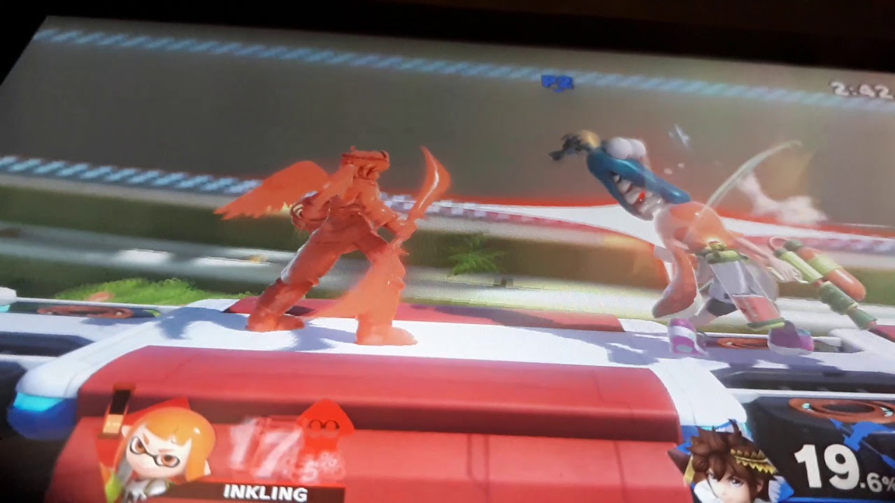 Super Smash bros Pit vs inkling - YouTube