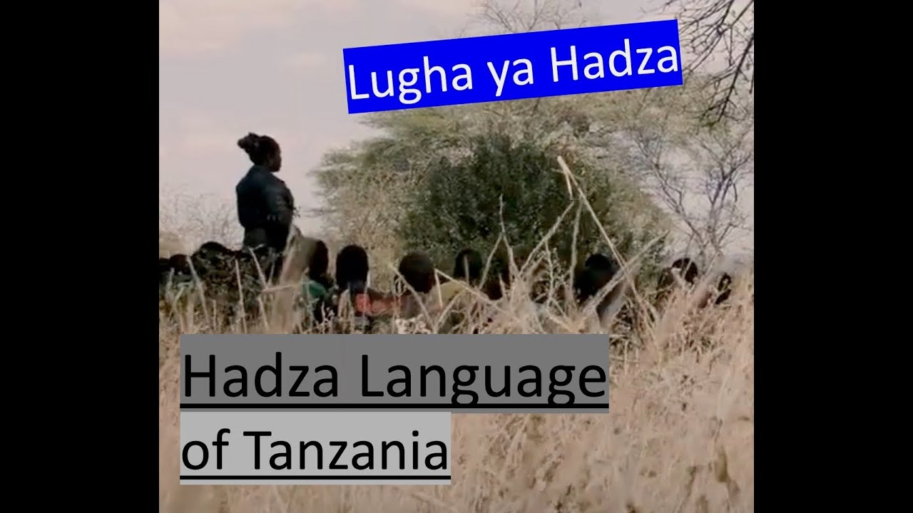 Hadza language of Tanzania. Spoken by Hadzabi tribe. Lugha ya Kihadza ...