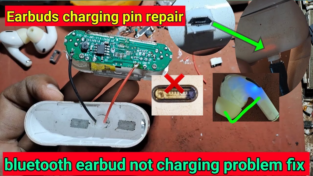 earbuds charging pin repair | bluetooth earbuds charging problem ...
