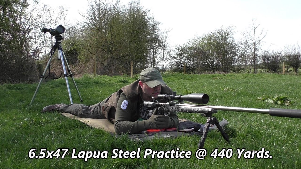 6.5x47 Lapua Steel Practice @ 440 Yards. - YouTube
