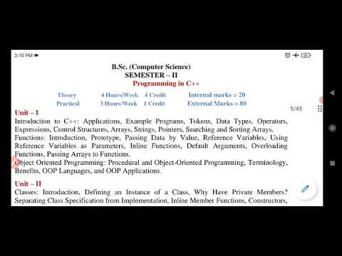 #C++ Important topics of SEM-II Computer Science/OU - YouTube
