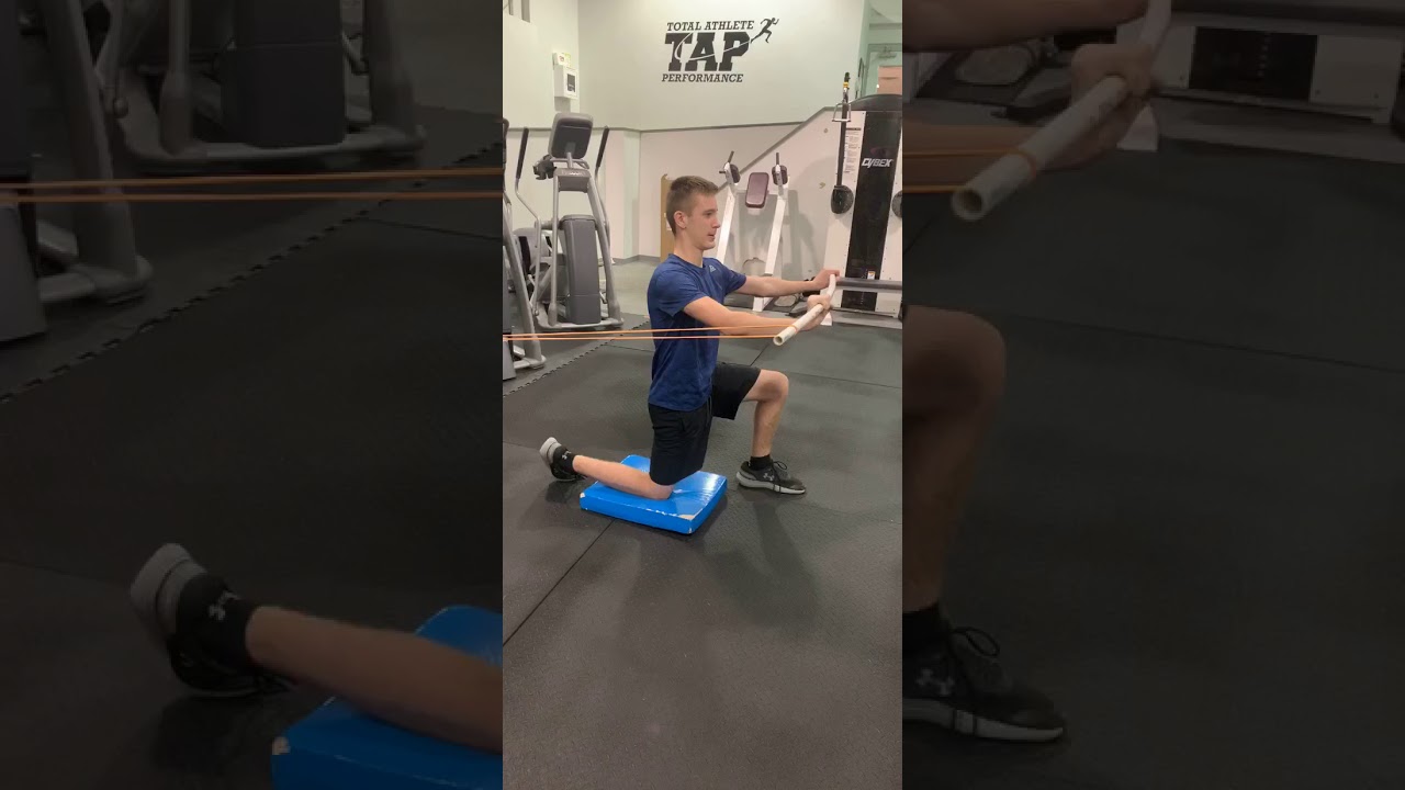 1/2 Kneeling Anti-Rotation Press w/Band - YouTube