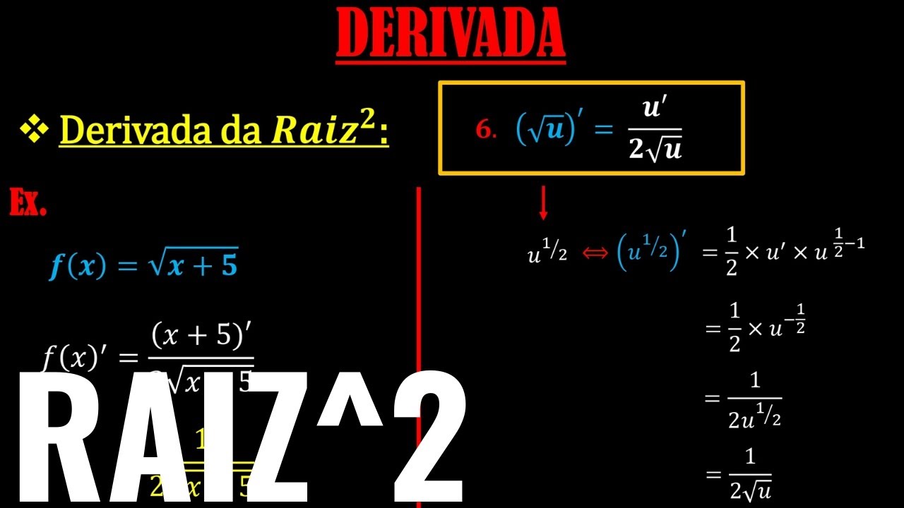 Derivada De Raiz Quadrada De X - FDPLEARN