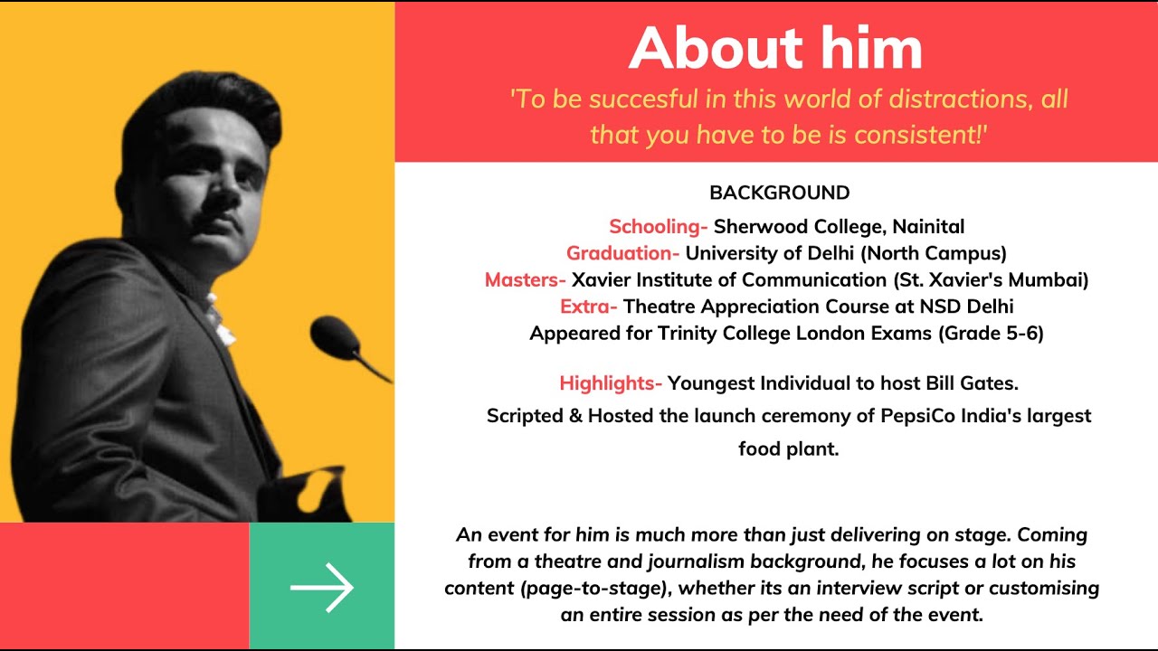 Aditya Malik: Debut Emcee/Moderator/Writer/Actor/VO Artitst/Youngest ...