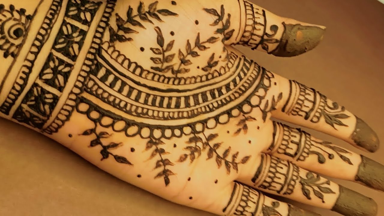 easy mehndi design, mehndi tutorial - YouTube