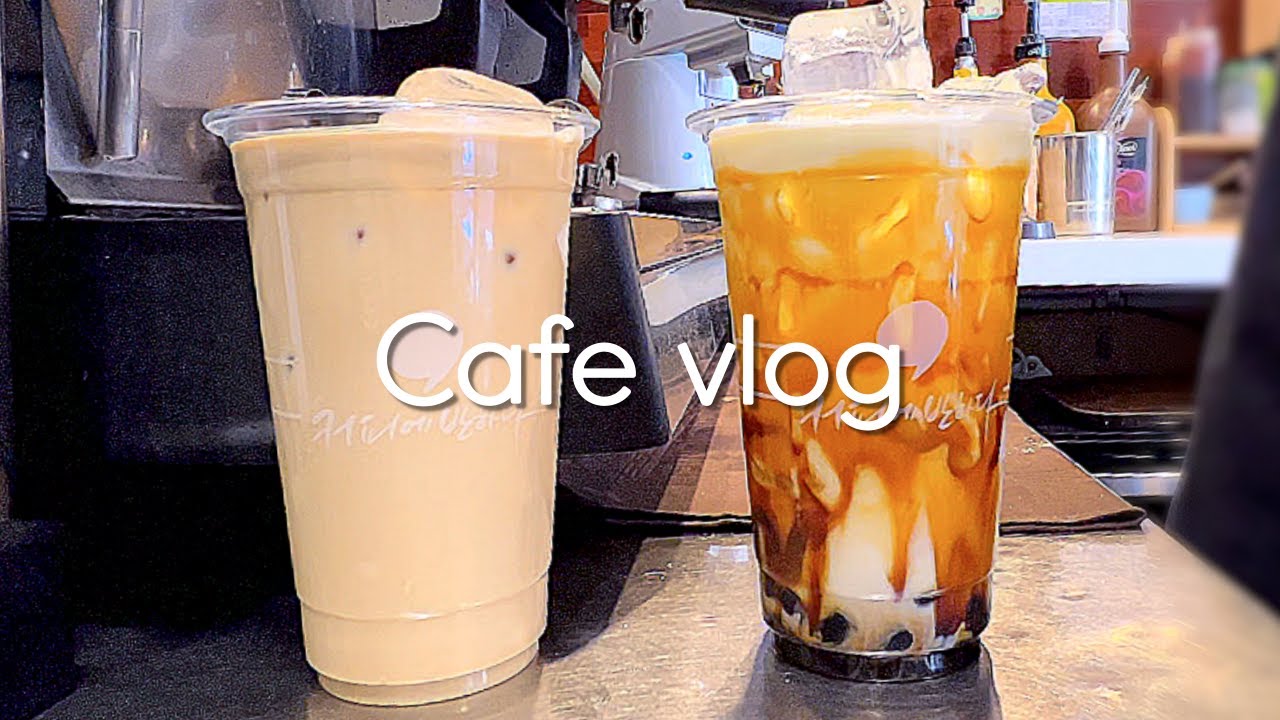 Sub)🌴달달한게 먹고싶을때🌴 / cafe vlog / ASMR / 카페 브이로그 / 커피에반하다 / 음료제조 - YouTube