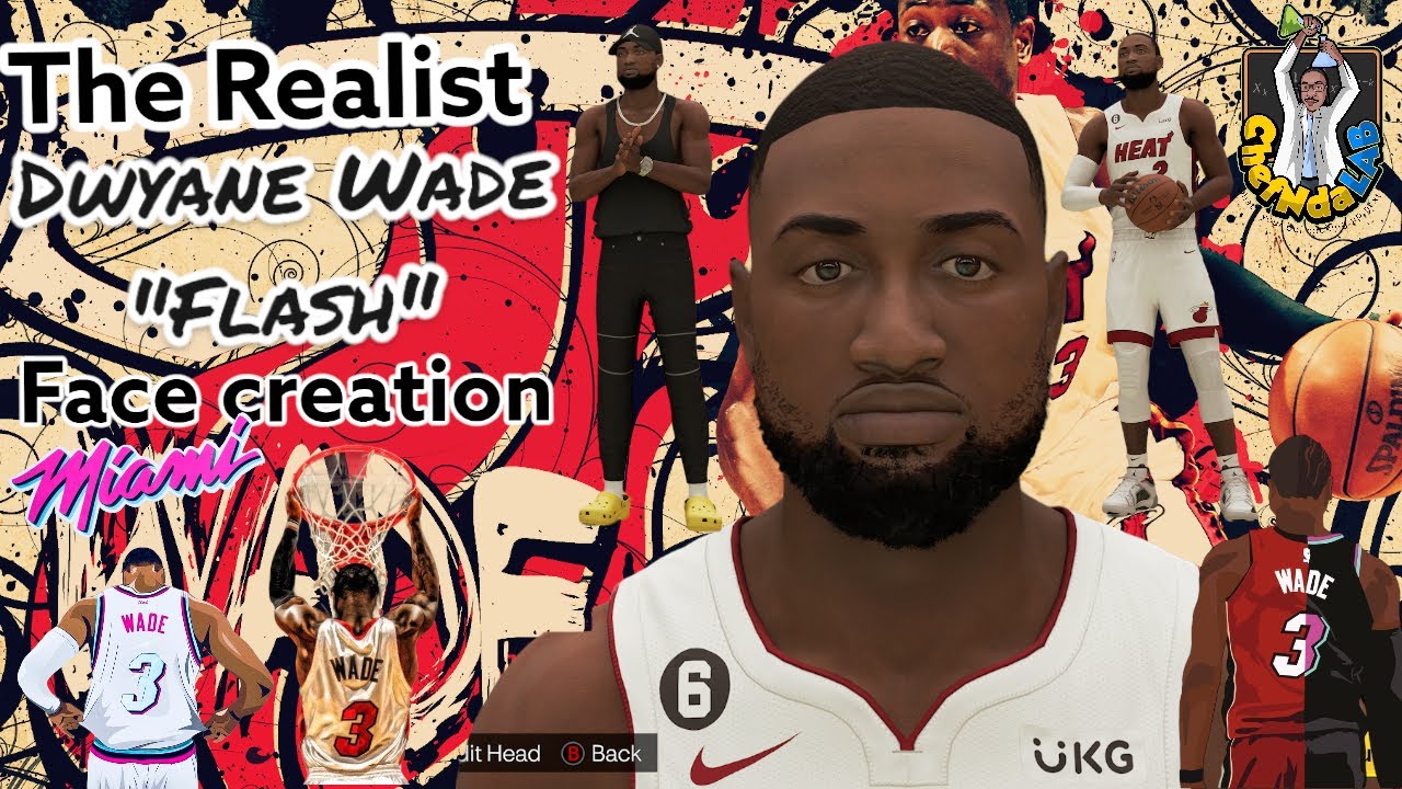 The Realist Dwyane Wade NBA 2k23 Face Creation (Next Gen) 🔥🔥 - YouTube