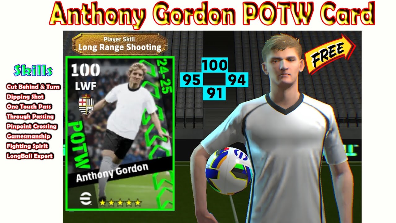 Trick To Get 100 Rated A. Gordon form POTW in eFootball 2025||Gordon’s ...