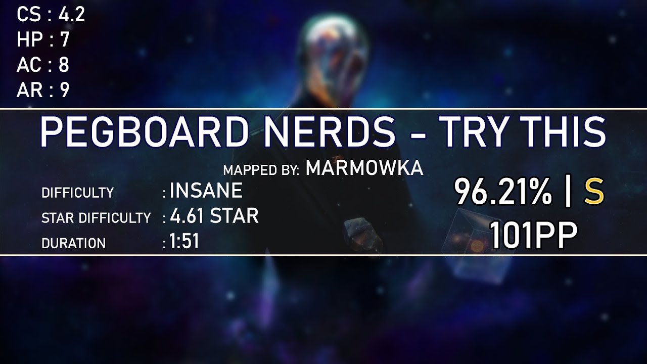 Osu! | Pegboard Nerds - Try This Insane | 4.61 Star | 96.21% ACC ...