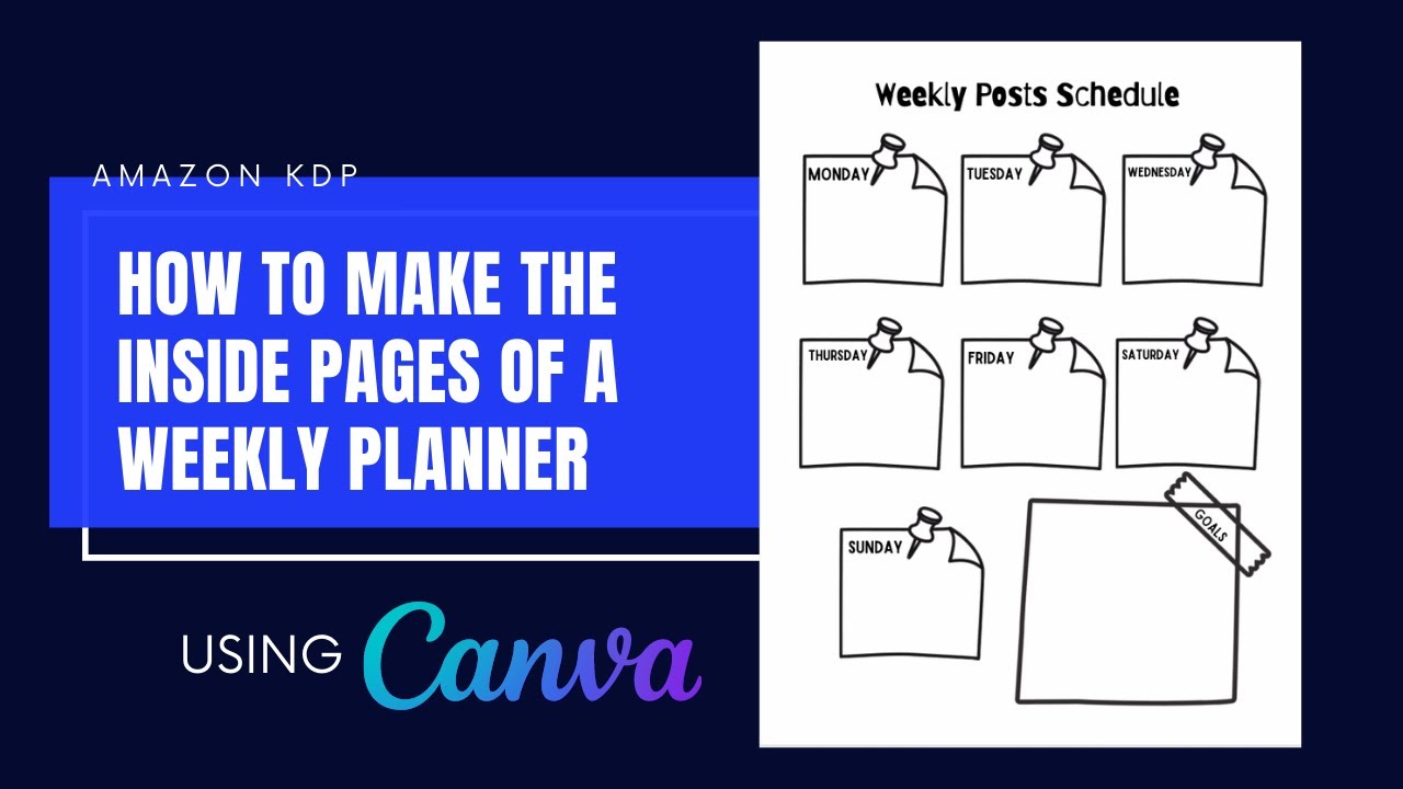 How to Create the Inside of a Weekly Social Media Planner - YouTube