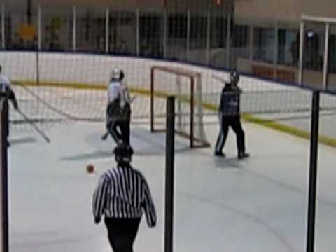 broomball goal - YouTube