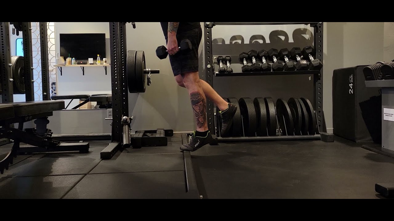 Calf raise - SL - Standing - Dumbbell - YouTube