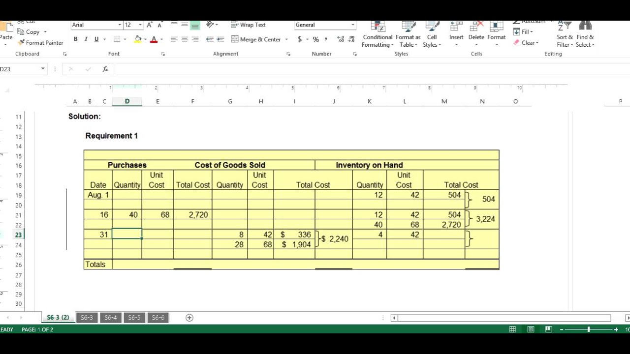 Specific Inventory Method Youtube 9054