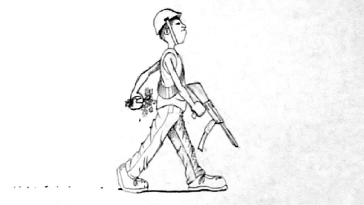 Pencil Test for Walk Cycle - Soldier - YouTube