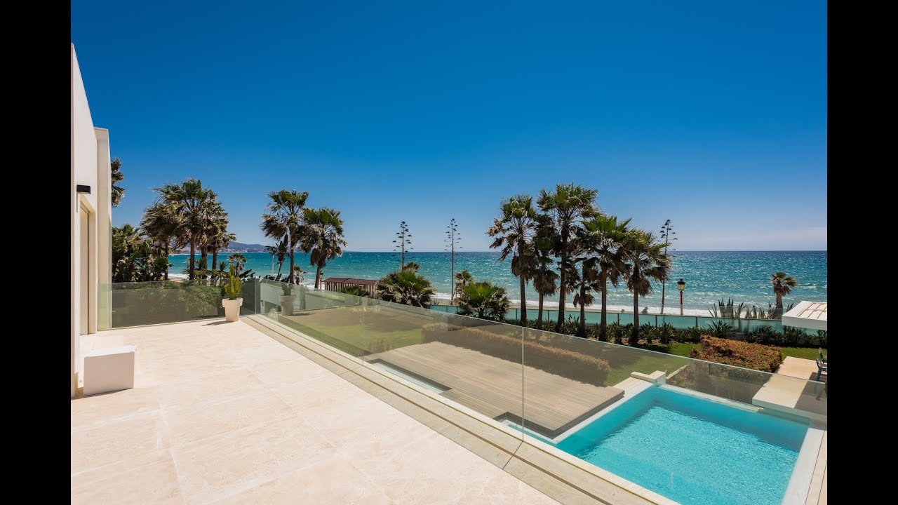 Frontline beach villa on Marbella's Golden Mile ...