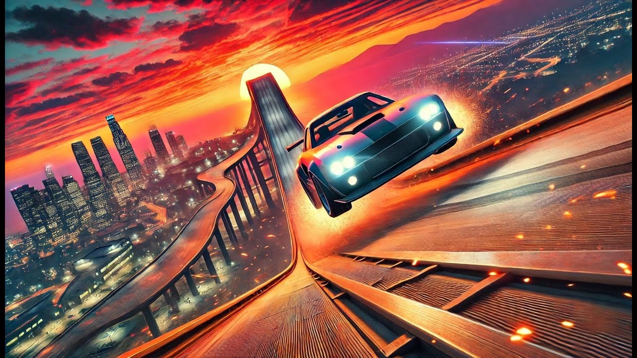 "Ultimate GTA 5 Ramp Experience: High-Speed Car Descent on the Biggest ...
