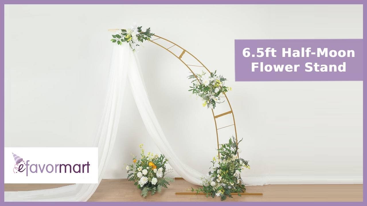 6.5ft Half-Moon Flower Stand | Assembly Instruction | eFavormart.com ...